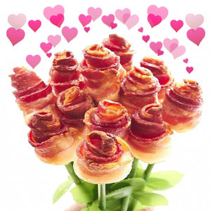 Bacon Roses - VALENTINE'S DAY PRE-ORDER - Bacon Bouquets Long Stem ...