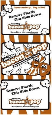 J&D's BaconPOP Cheddar Cheese Bacon Flavor Microwave Popcorn Flavored ...