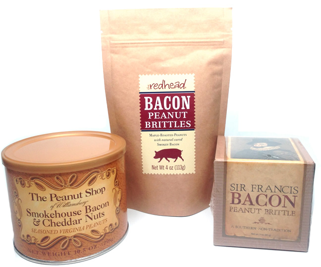 Nuts for Bacon Sampler Gift Pack - Bacon & Cheddar Peanuts, Maple Bacon ...