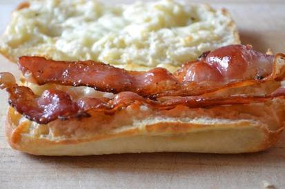 Maple bacon breakfast sandwich!