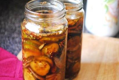 Spicy brown sugar pickles!
